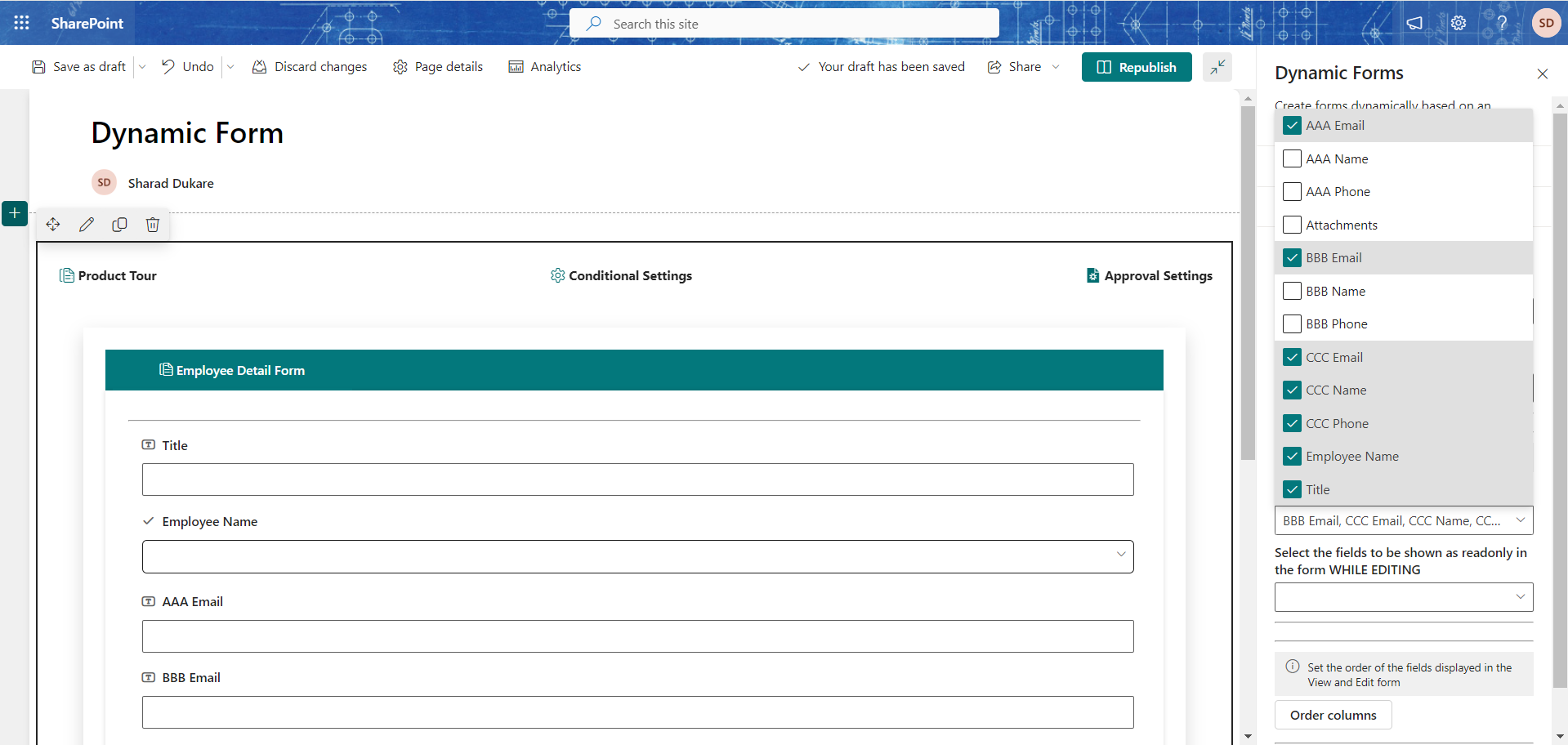 Dynamic Forms For Share Point Online - CONAIS